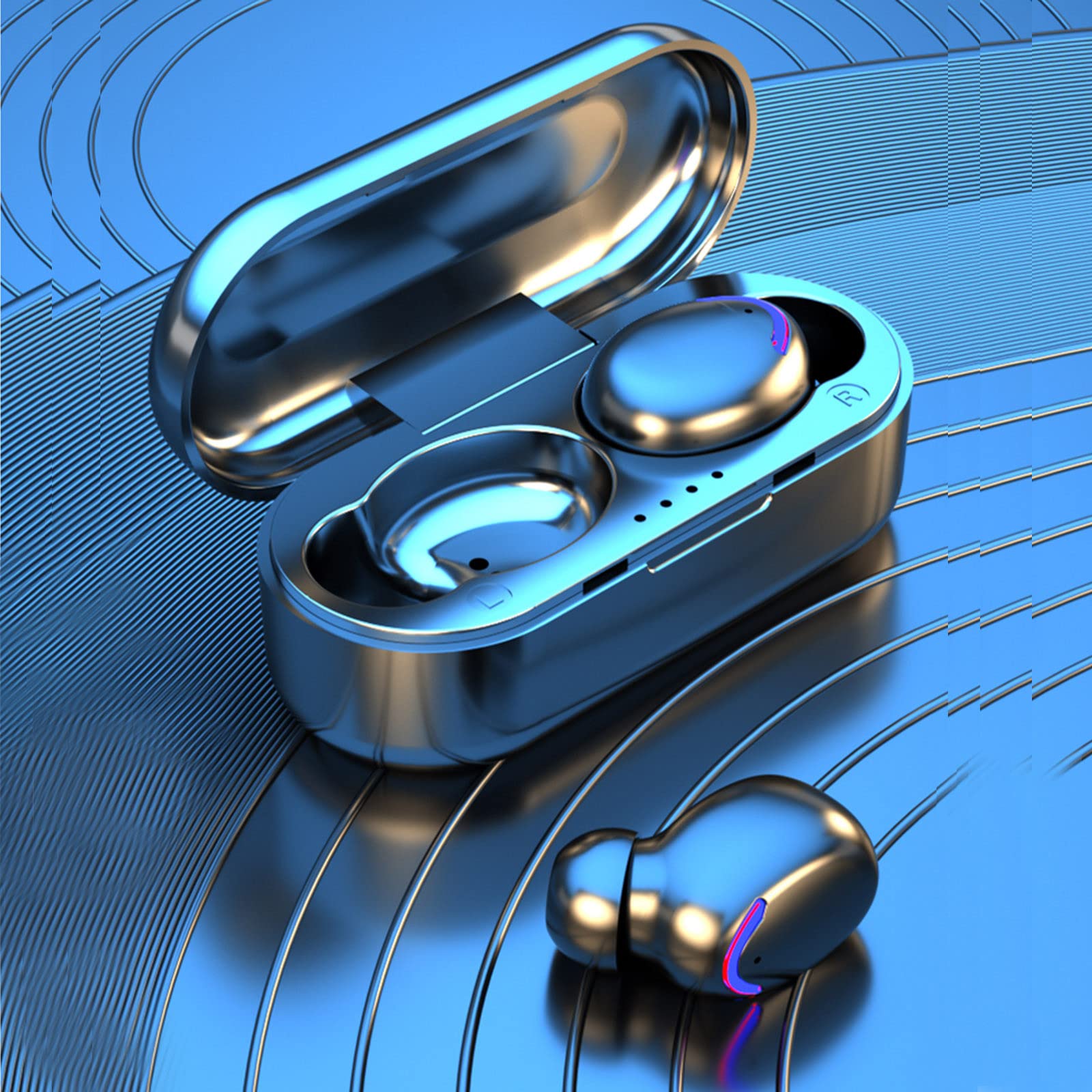 Viligee Mini Touch-Control Wireless Bluetooth Earphones - Earbuds Headset Long Endurance Travel Essentials in-Ear Stereo Headphones with Portable Charging Box Home Sport Working Office Outdoor Use