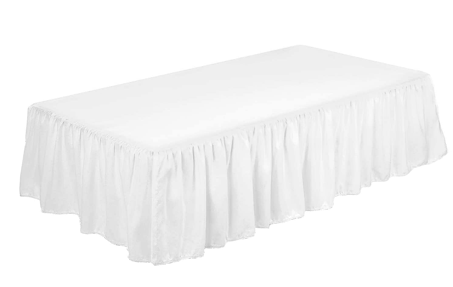 Thread Bond Crib Skirt 100% Microfiber-Durable Elegance for Baby Boys & Girls -Beautiful Ruffles for a Charming Finish -Soft Breathable-Easy On & Off Pleated with a 14β Drop (White Solid)