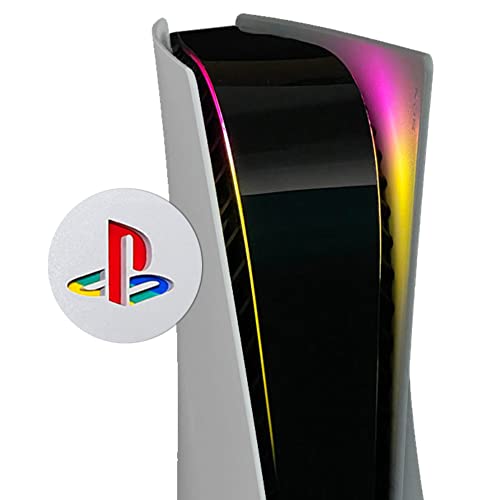 Power Light Decal and Underlay Sticker Combo for PS5 Playstation 5 (Pink/Yellow)