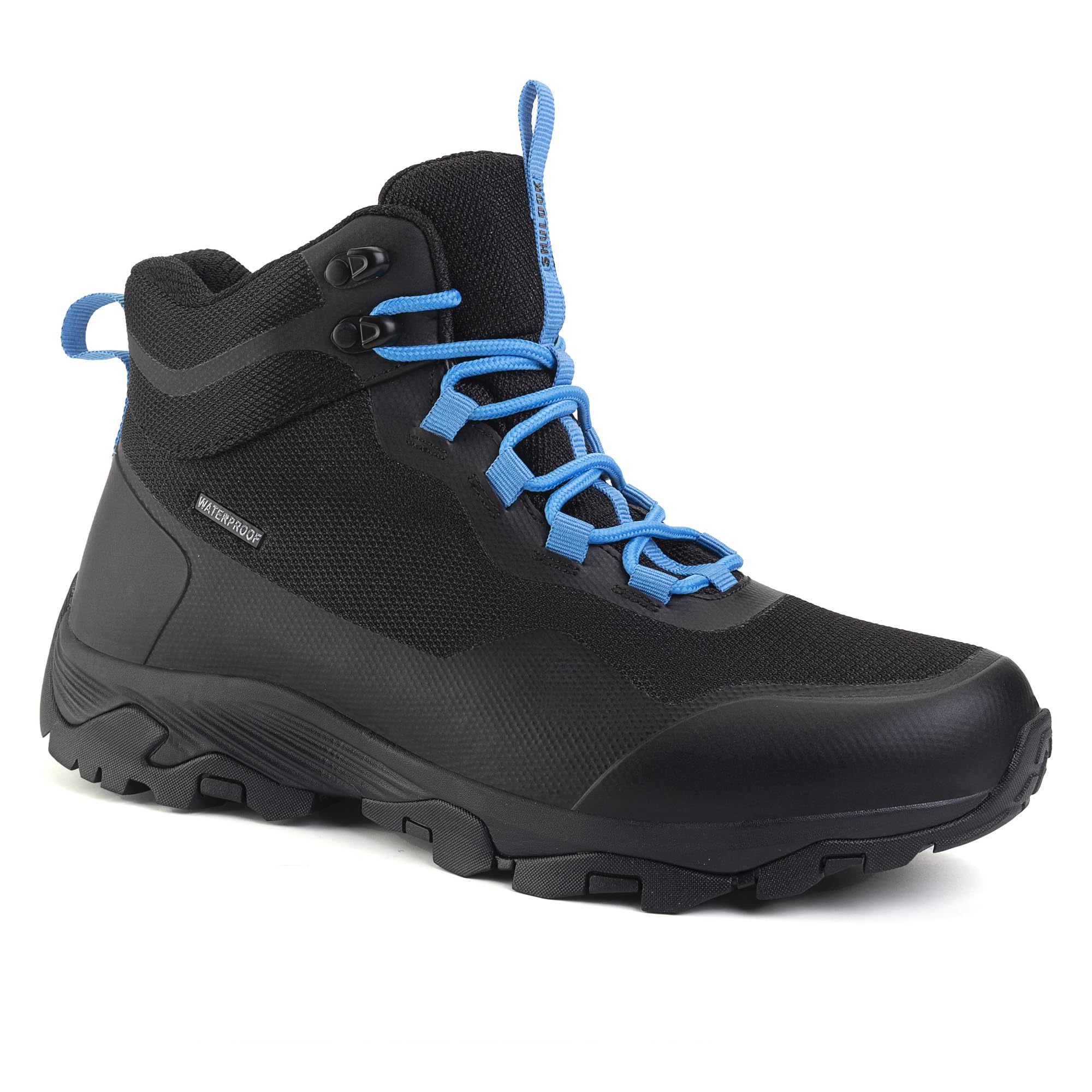 SHULOOK Men's Hiking Boots Waterproof Lightweight Breathable Anti-Slip Outdoor Comfortable Hiker Boot
