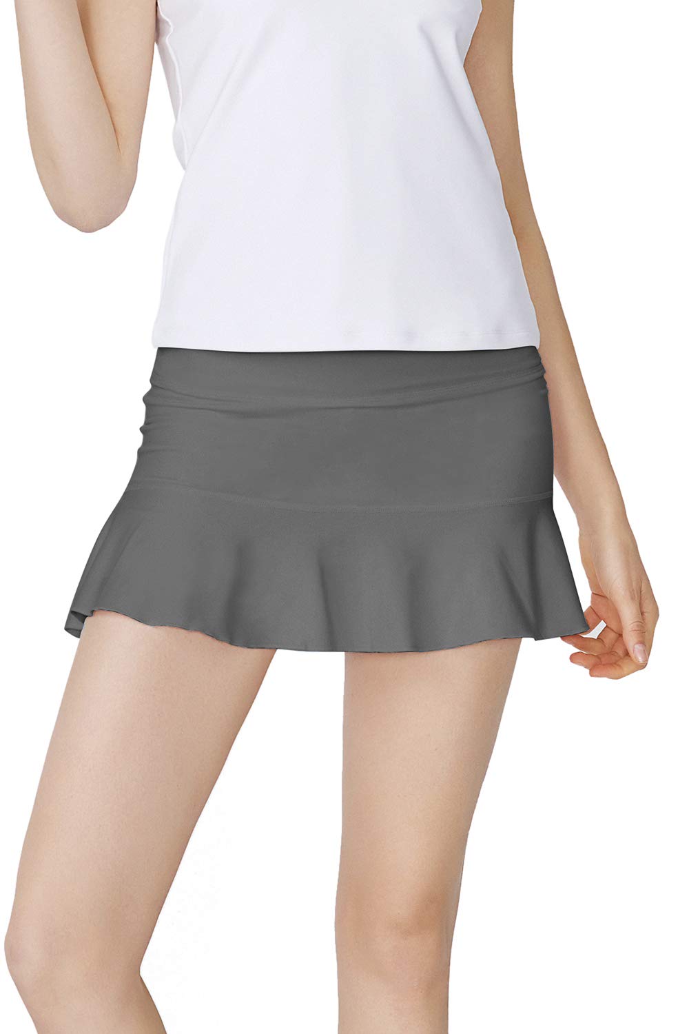Rainbow Tree Tennis Skirts for Women,Athletic Golf Pleated Skirts with Shorts Indoor Exercise,Runs Large