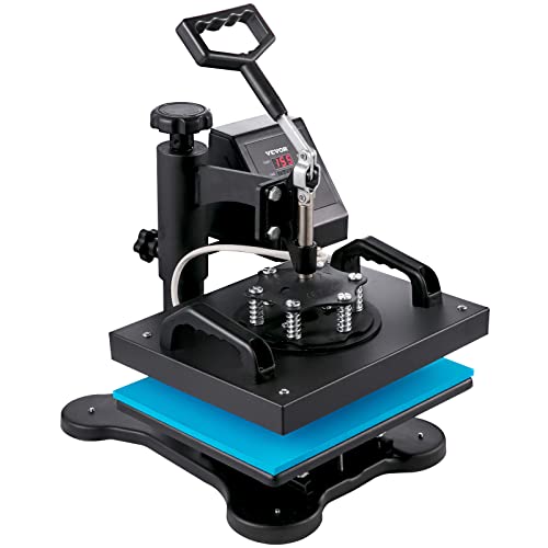 VEVOR Heat Press, Clamshell 12x10in Sublimation Transfer Printer, Digital Precise LCD Control Printing, Vinyl Heat Press for T-Shirts Bags Garments Mats Puzzles, 650W