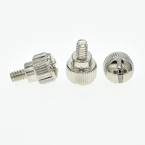 YANMAN Stainless Screw，Flat Head Screws，Screw Anchors，Computer Case Cooling Adjustment Screw Thumbscrews Thumb Screw M3.5 （10pcs） (Color : Silver)