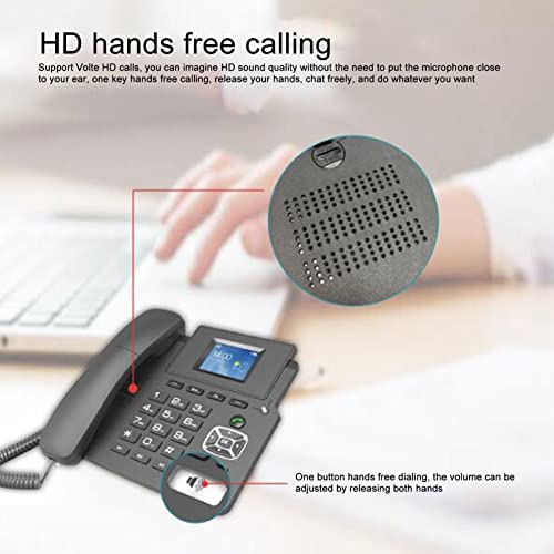 VOIP Phone, Multifunctional Wireless 4G VOIP Phone Holder in ABS Material for Government Office for Business (US Plug)
