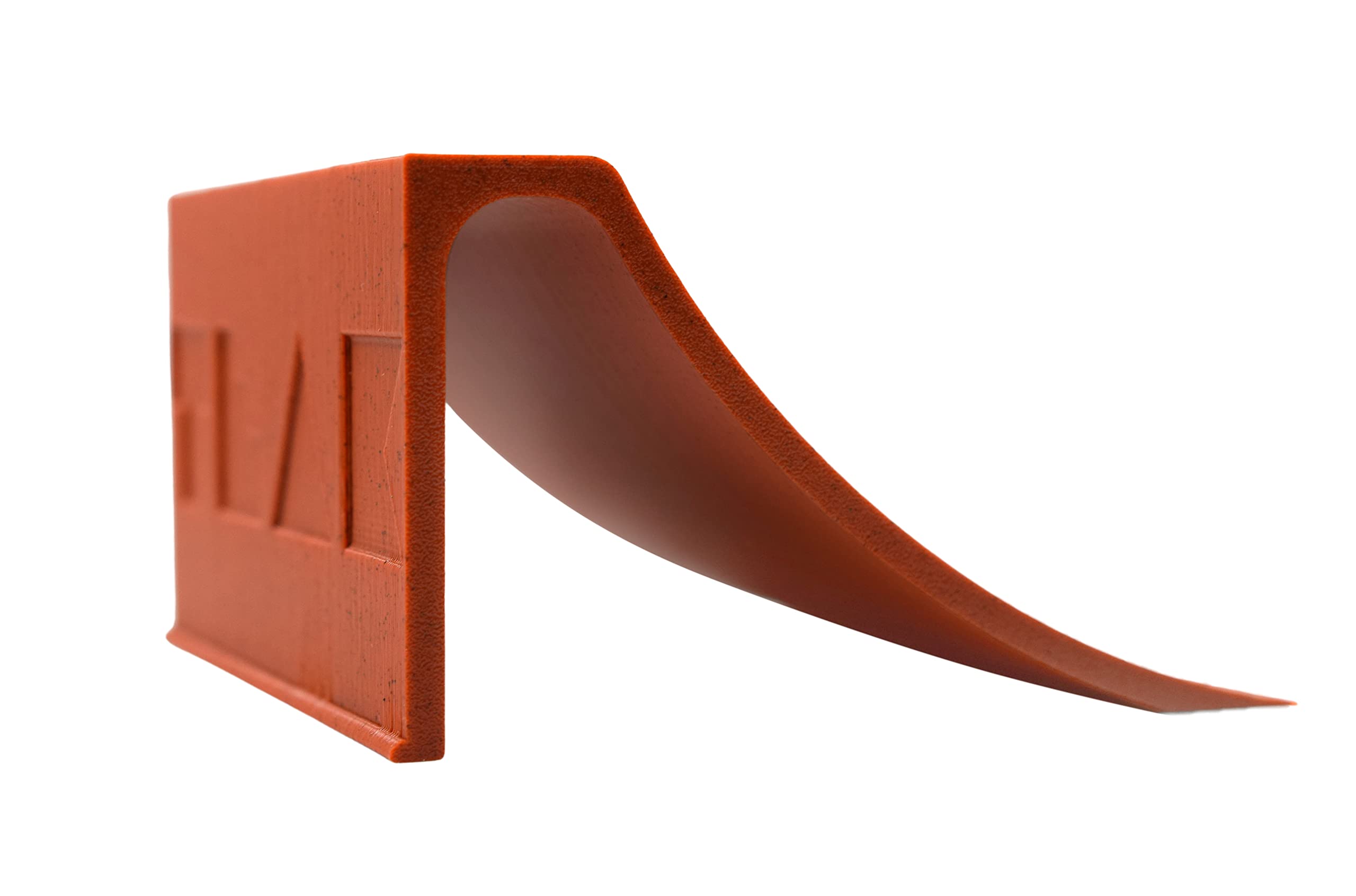 Teak Tuning Fingerboard Half Pipe Spot DIY Kit, 2 Quarter Pipes + Teak Transition Tape Roll - 4 x 4 x 2.25 - Lava Flow Colorway - 1:8 Scale