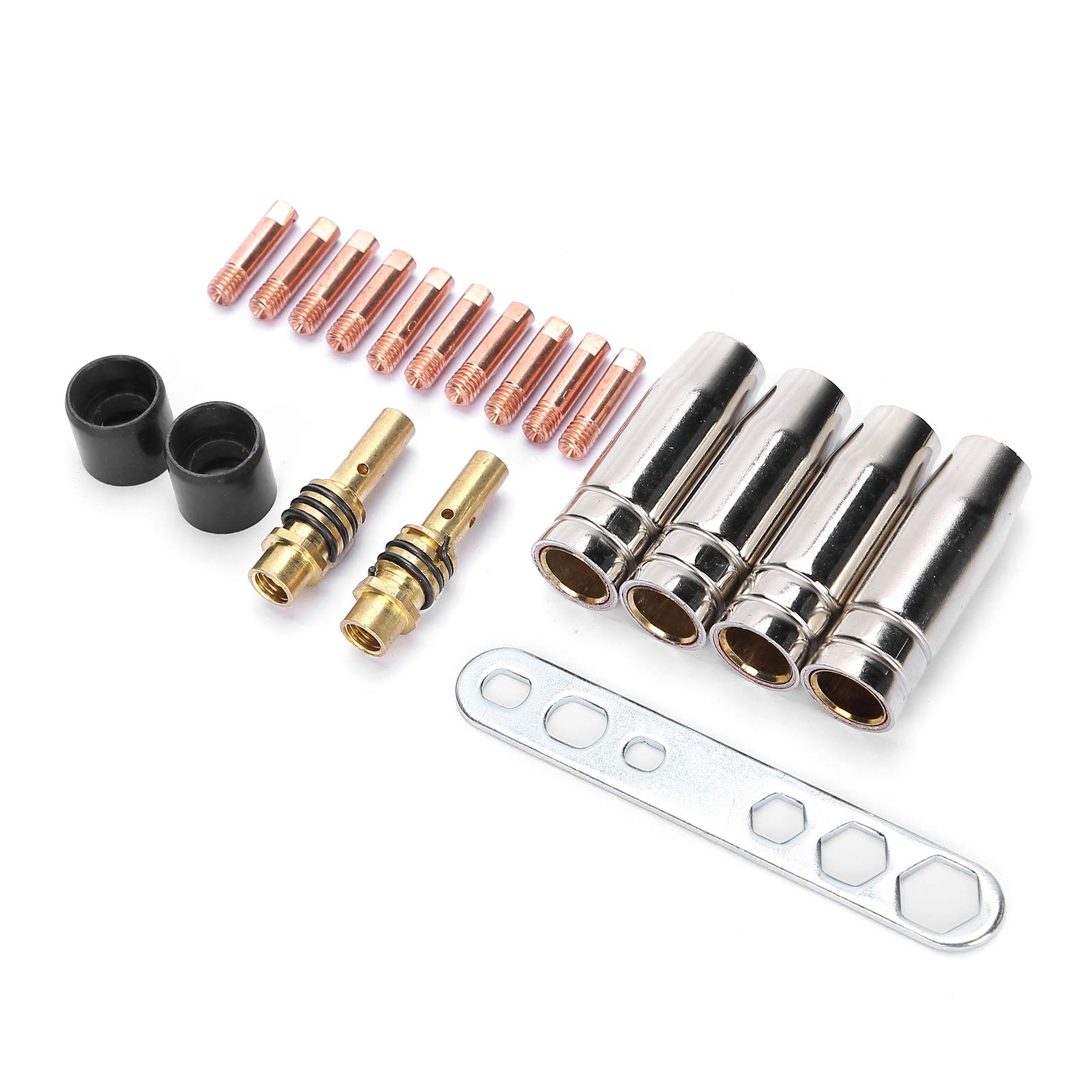 Welder Contacts, 19Pcs Torch Welding Accessories Kit M-I-G Welder Contacts 15AK Welding Accessory Nozzle Car Repair Tool