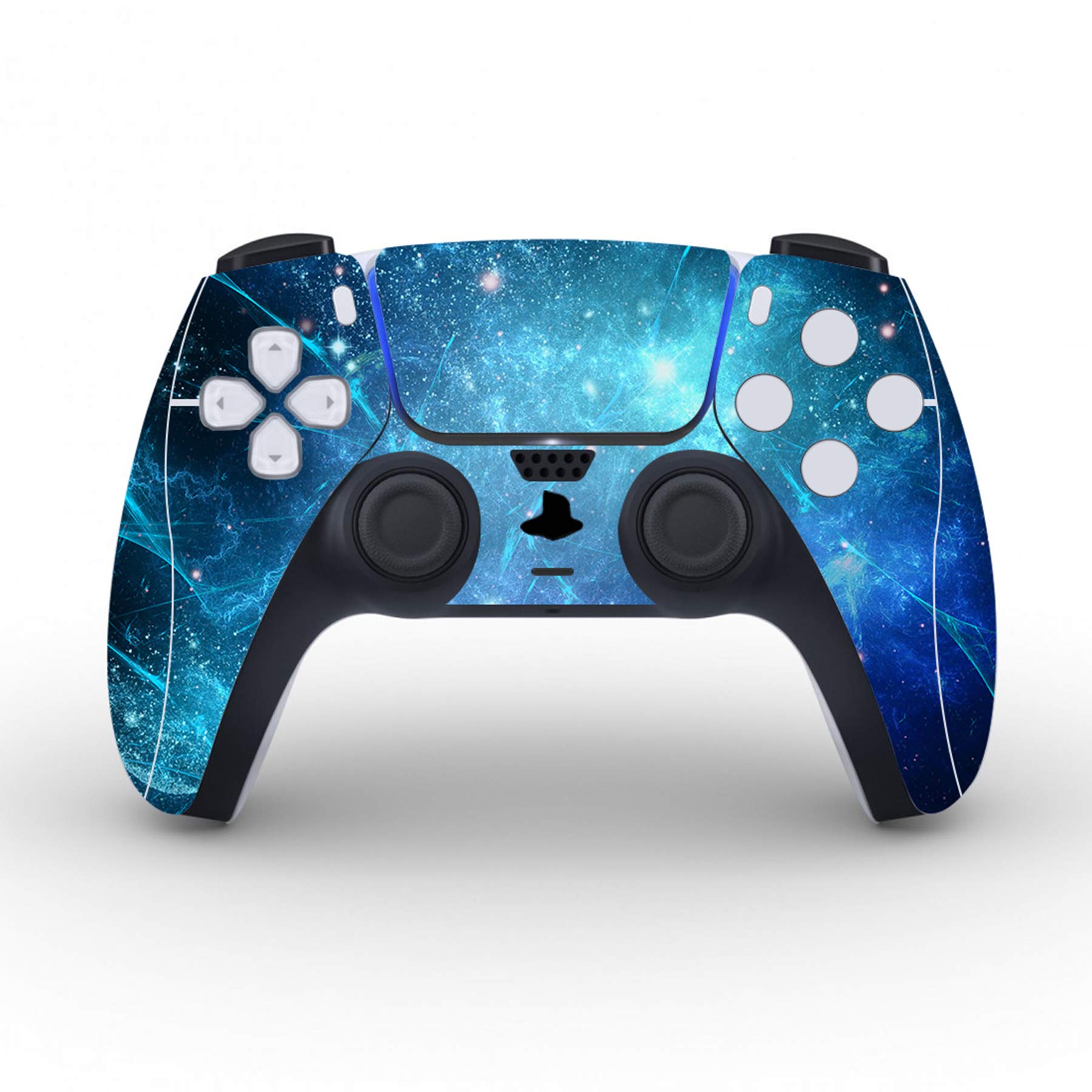 PlayVital Blue Nebula Full Set Skin Decal for ps5 Console Digital Edition, Sticker Vinyl Decal Cover for ps5 Controller & Charging Station & Headset & Media Remote