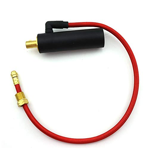 WeldingCity Separate-hose Dinse-type (50mm) Cable Adapter Plug Connector for Water-cooled TIG Welding Torch 18, 20 and 25-series