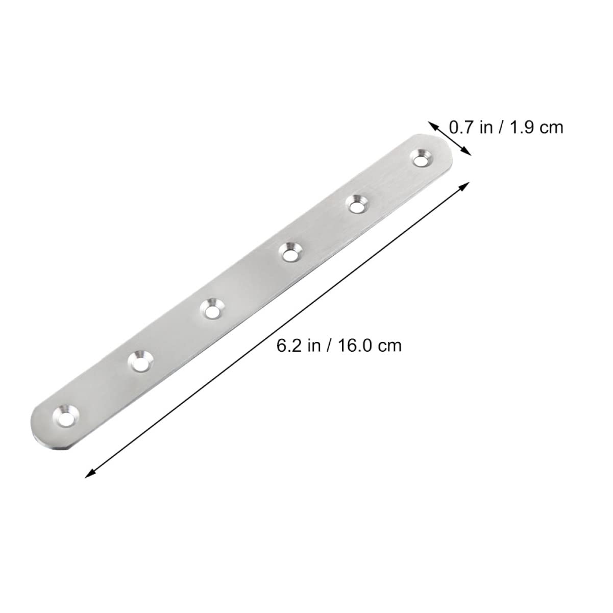 VILLCASE 4pcs Stainless Steel Connection Heavy Duty Shelving Flat Mending Plate Stainless Steel Corner Shelf Support Heavy Duty Shelf Brackets Heavy-duty Bracket Metal Corner Bracket