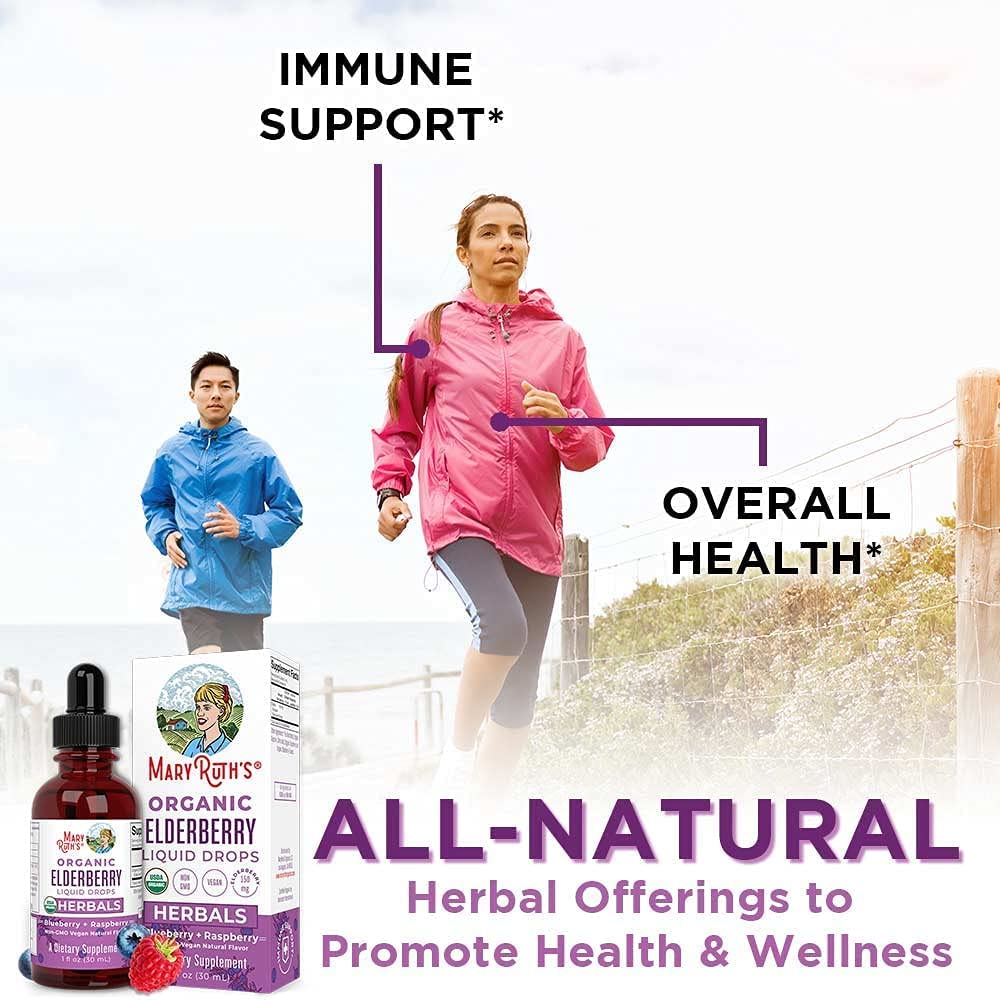 MaryRuth Organics Elderberry Syrup & Vitamin C Liposomal Bundle Black Sambucus Liquid for Kids & Adults | Megadose Vitamin C Liposomal (500mg) | Immune Support, Overall Heath | Non-GMO, Vegan