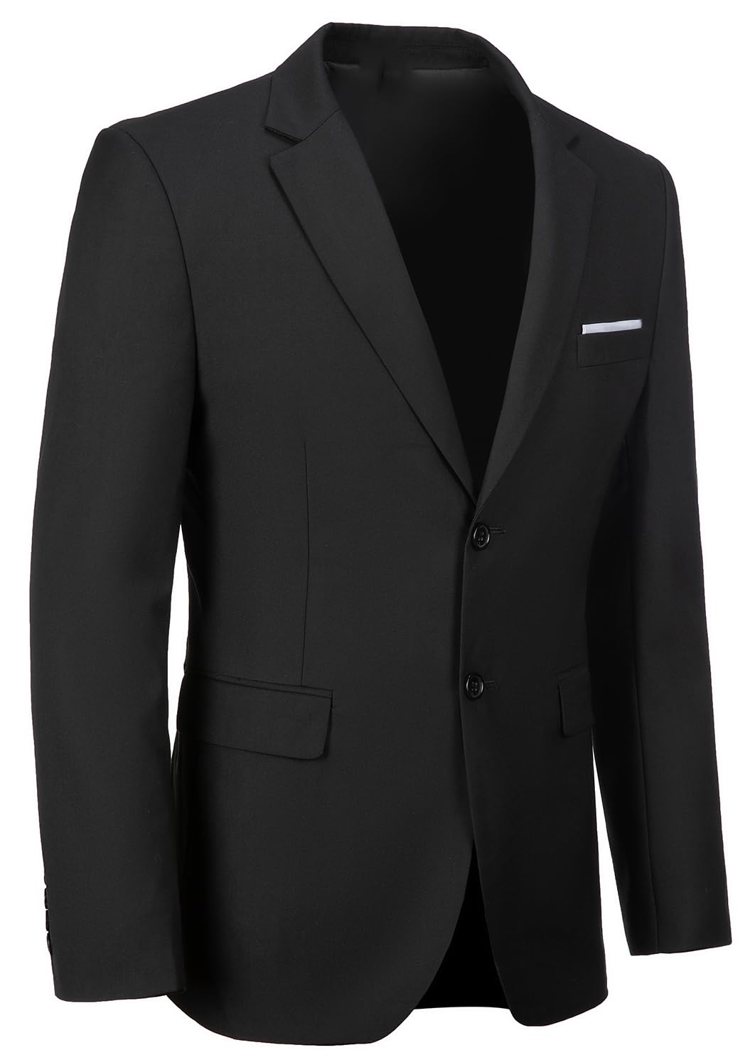 Mens 3 Piece Suit Set,Slim Fit Suits for Men,Solid Jacket,Vest,Pants Tuxedo Black M