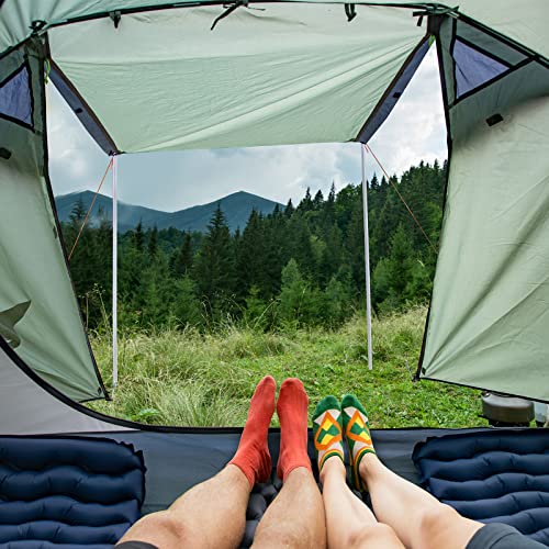 Night Cat Camping Tent 2 3 Persons with Porch Family Backpacking Tent Double Layers Waterproof Easy Clip Setup 7x6x4.3ft Porch Pole Not Inlcuded