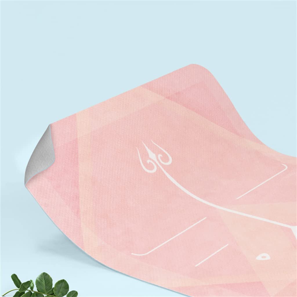 SHZBCDN TPE Rubber Yoga Mat Portable Folding Fitness Mat with Position Line Blanket (Color : B, Size : 186 * 68cm)