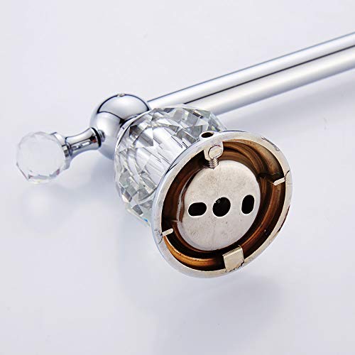 WOLIBEER Crystal Towel Bar,Chrome Towel Holder Adjustable Towel Rack Rod Expandable Stainless Steel Bathroom Accessories Wall Mounted