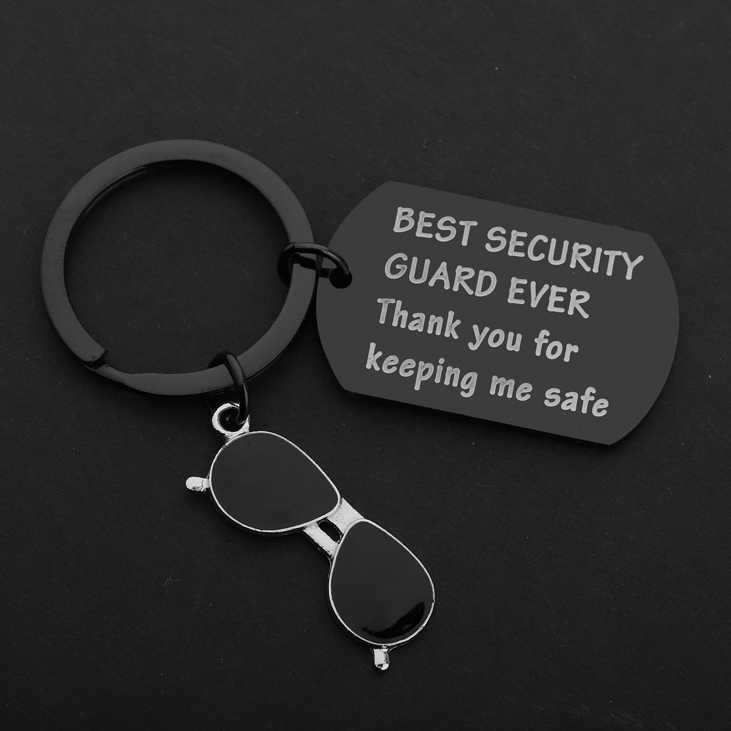 MAOFAED Security Guard Gift Thanks For Keeping Me Safe Security Guard Appreciation Thank You Gift (security guard black)