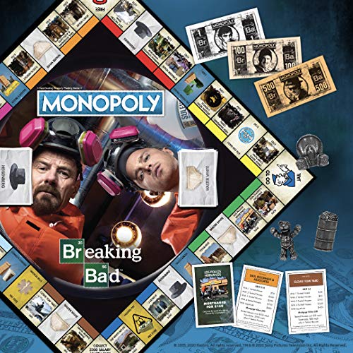 Monopoly Breaking Bad | Based on AMC's Breaking Bad Show | Collectible Monopoly Game Featuring Familiar Locations and Iconic Moments