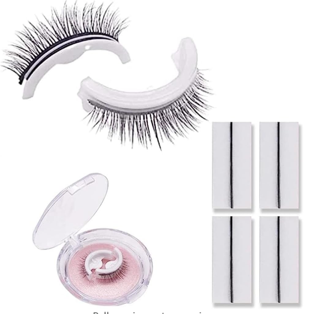 New Self Adhesive Eyelashes, 2 PCS Reusable Eyelashes Self Adhesive, Reusable Adhesive Eyelashes Natural Look，No Glue Eyelashes(QA-13)