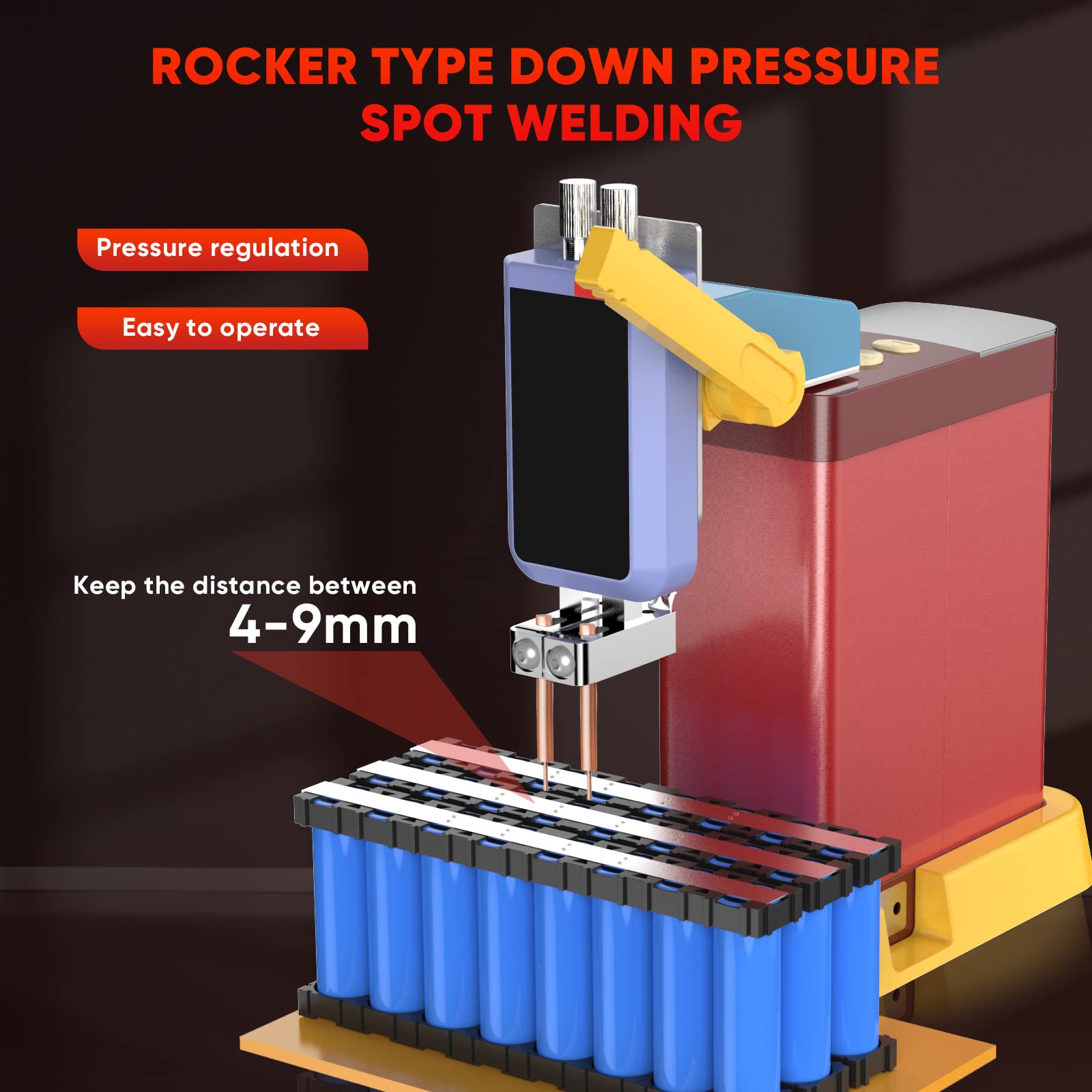 SeeSii 801D Spot Welder, 12KW Capacitor Energy Storage Pulse Battery Spot Welder with 73B Welding Pen, Support 2 Welding Modes Enhanced 0.1-0.3mm Nickel Strip for DIY & Industrial Spot Welding
