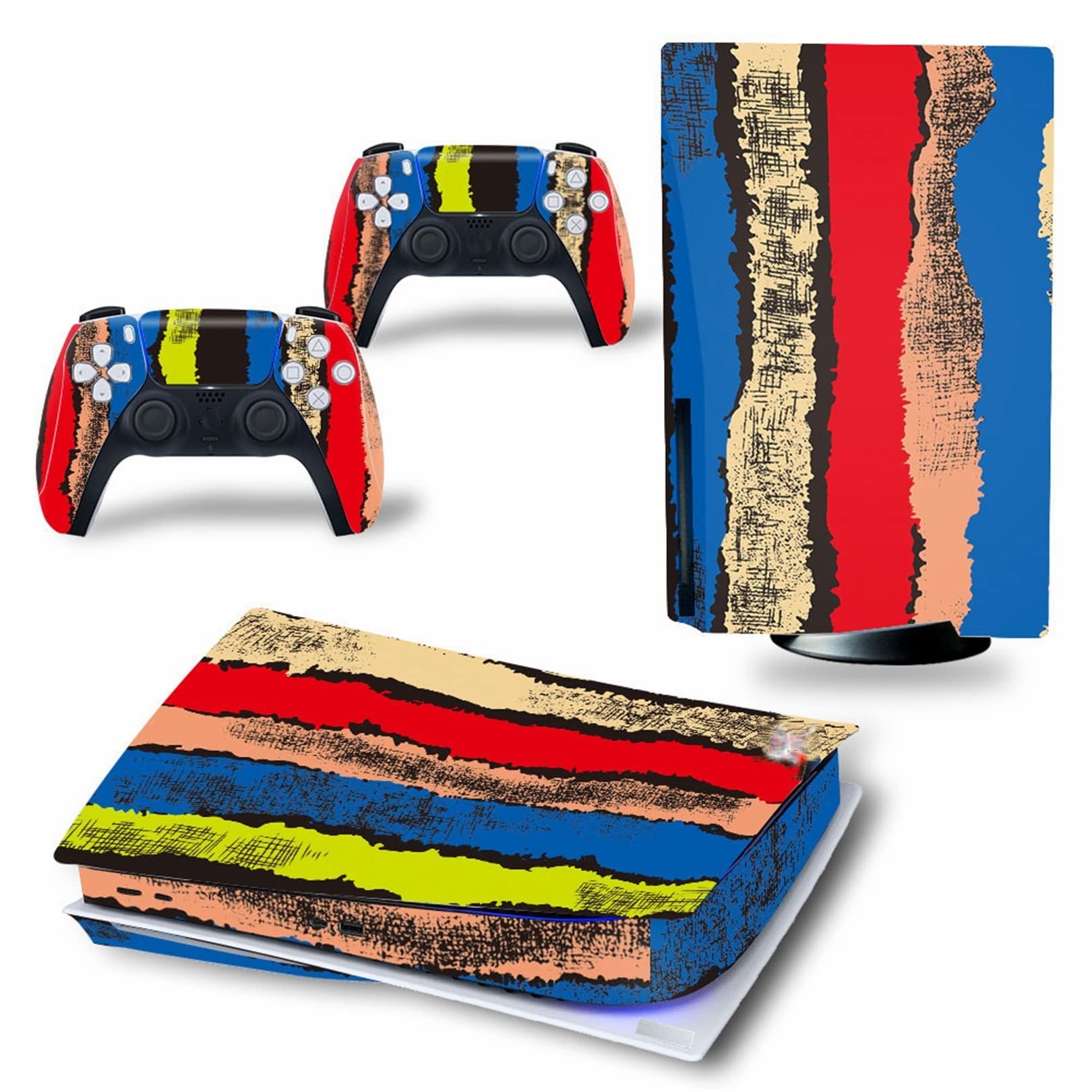 Top factory BUCEN for PS5 Skin Disc Edition & Digital Edition Console and Controller Vinyl Cover Skins Wraps Scratch Resistant, Compatible with for PS5 911500 Anti Scratch (Size : Digital Edition)