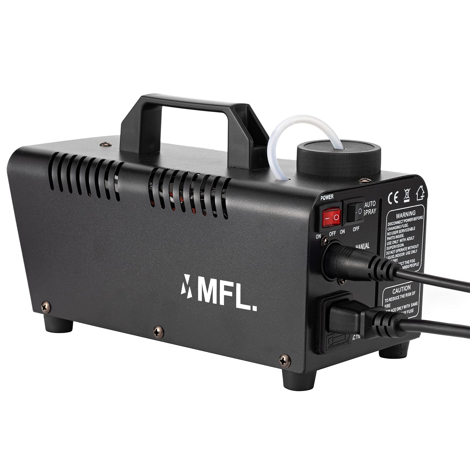 MFL. Fog Machine, Portable Smoke Machine with Wired Controller and Auto Spray Button for Stage, Disco, Halloween and Weddings (400W, 2000 CFM)