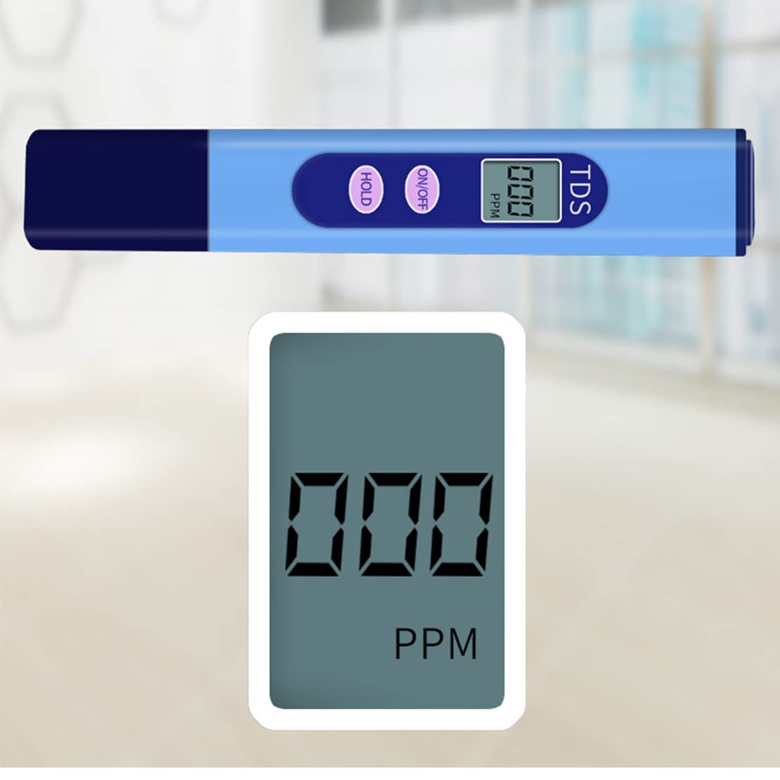 TDS Tester, Water Quality Meter LCD Pen with 0-9990 PPM Measurement Range Portable for The aquaculture Industry Hospitals, Swimming Pools, Household tap Water Quality Testing