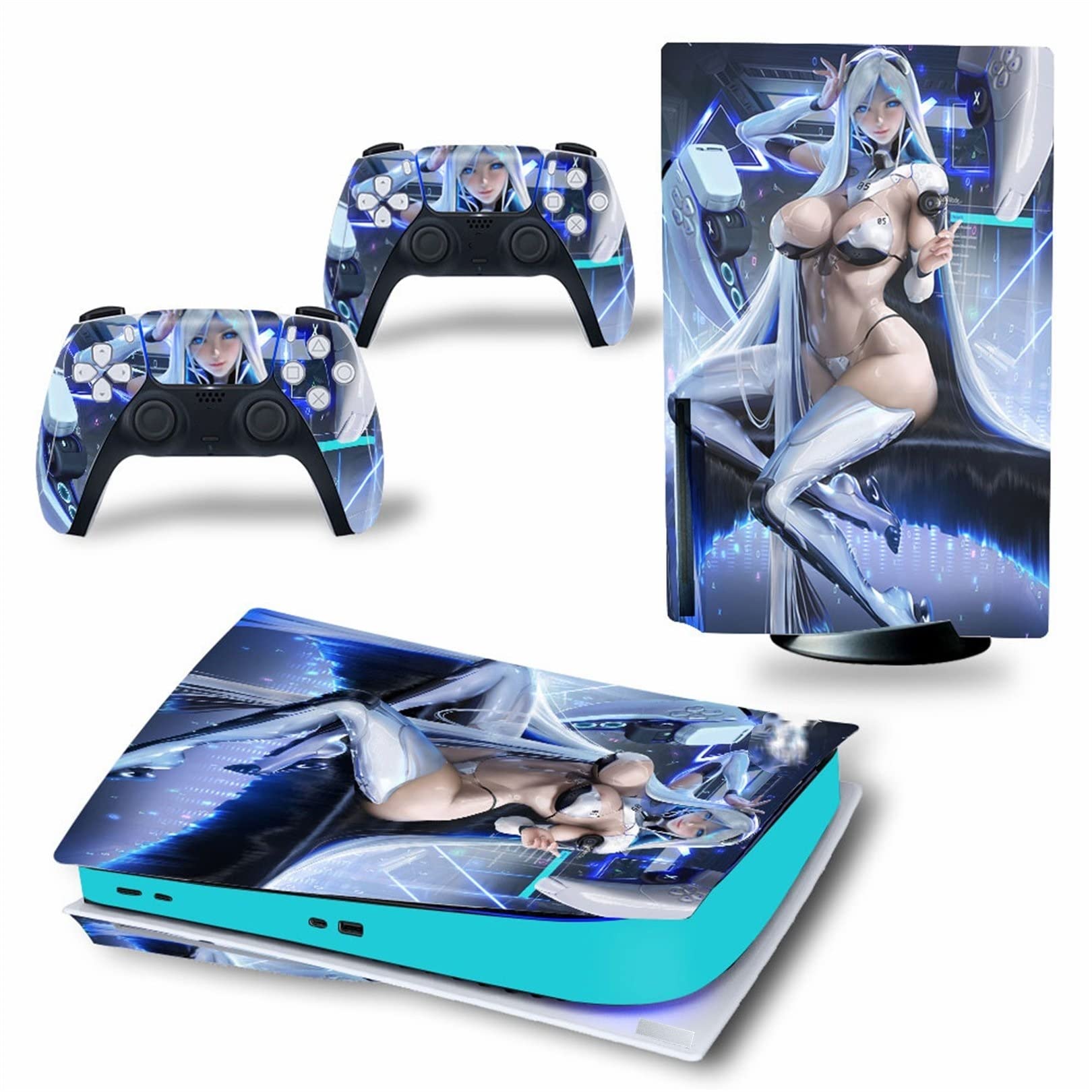 Top factory BUCEN for PS5 Skin Disc Edition & Digital Edition Console and Controller Vinyl Cover Skins Wraps Scratch Resistant, Compatible with for PS5 350691 Anti Scratch (Size : Disc Version)