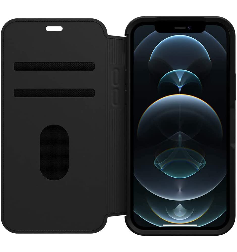 OtterBox Strada Series Folio Wallet Case w/Card Slots for iPhone 12 & iPhone 12 PRO (ONLY) Non-Retail Packaging - Shadow