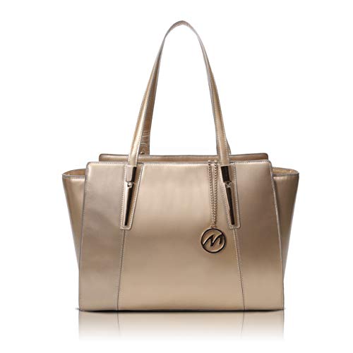 McKlein Leather Tablet Tote, Gold