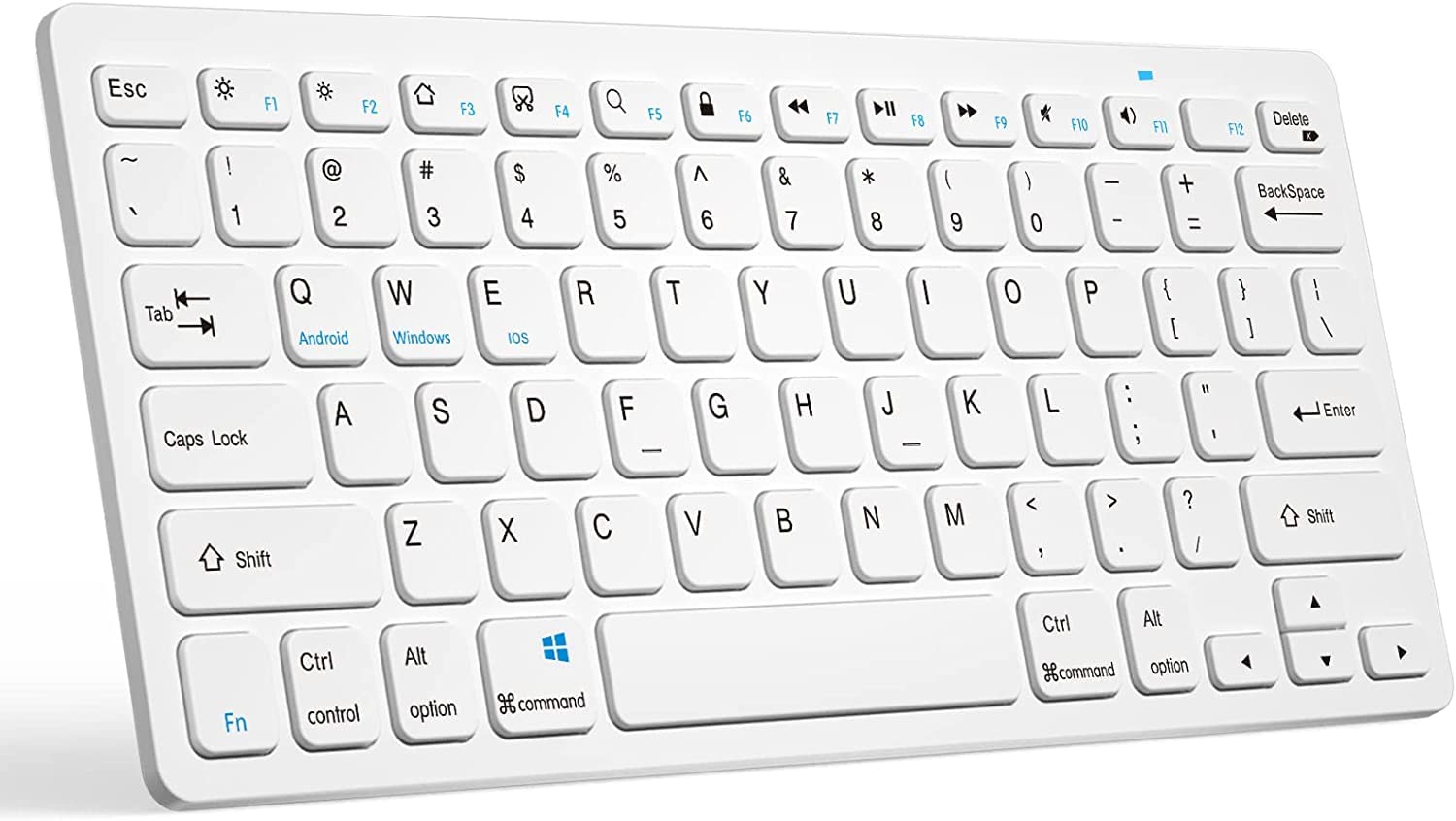 Wireless Bluetooth Keyboard for iPad 10.2(9th/8th/7th Gen)/ 9.7, iPad Air 5th/4th Generation, iPad Pro 11/12.9, iPad Mini, Samsung, Surface Pro, Xiaomi Pad, and More Bluetooth Enabled Devices-White
