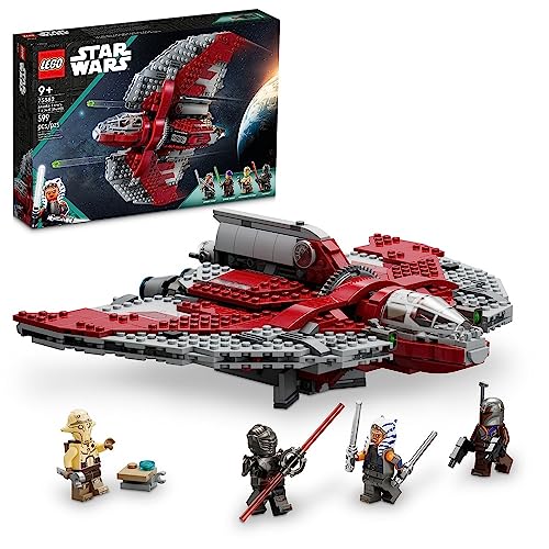 LEGO Star Wars Ahsoka Tanoās T-6 Jedi Shuttle, Star Wars Playset Based on the Ahsoka TV Series, Show Inspired Building Toy for Ahsoka Fans Featuring a Buildable Starship and 4 Star Wars Figures, 75362