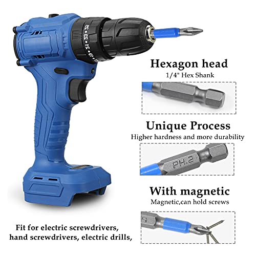 Uenhoy 10 Pcs Magnetic Phillips Screwdriver Bits Set 6 Inch Long Anti Slip Phillips Bits #2, 1/4 Inch Hex Shank (PH2 x 150MM)
