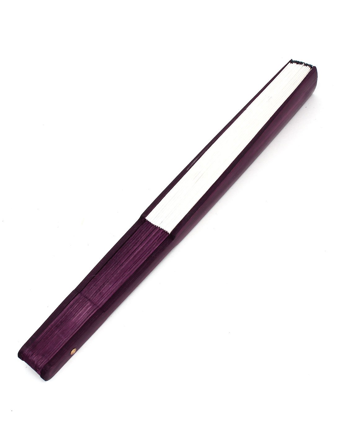 Qtqgoitem Men Women Wood Handle Fabric Folding Hand Fan 13-inch Length White (model: 420 26b 549 778 dbe)