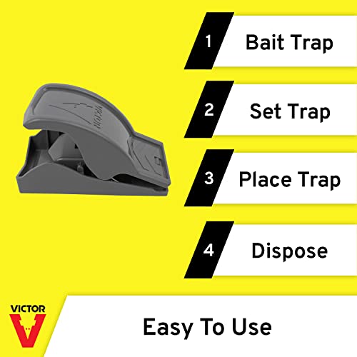 Victor M070 Easy and Safe-Set Power Kill Mouse Trap Quick and Clean Rodent Disposal - 2 Reusable Mouse Traps