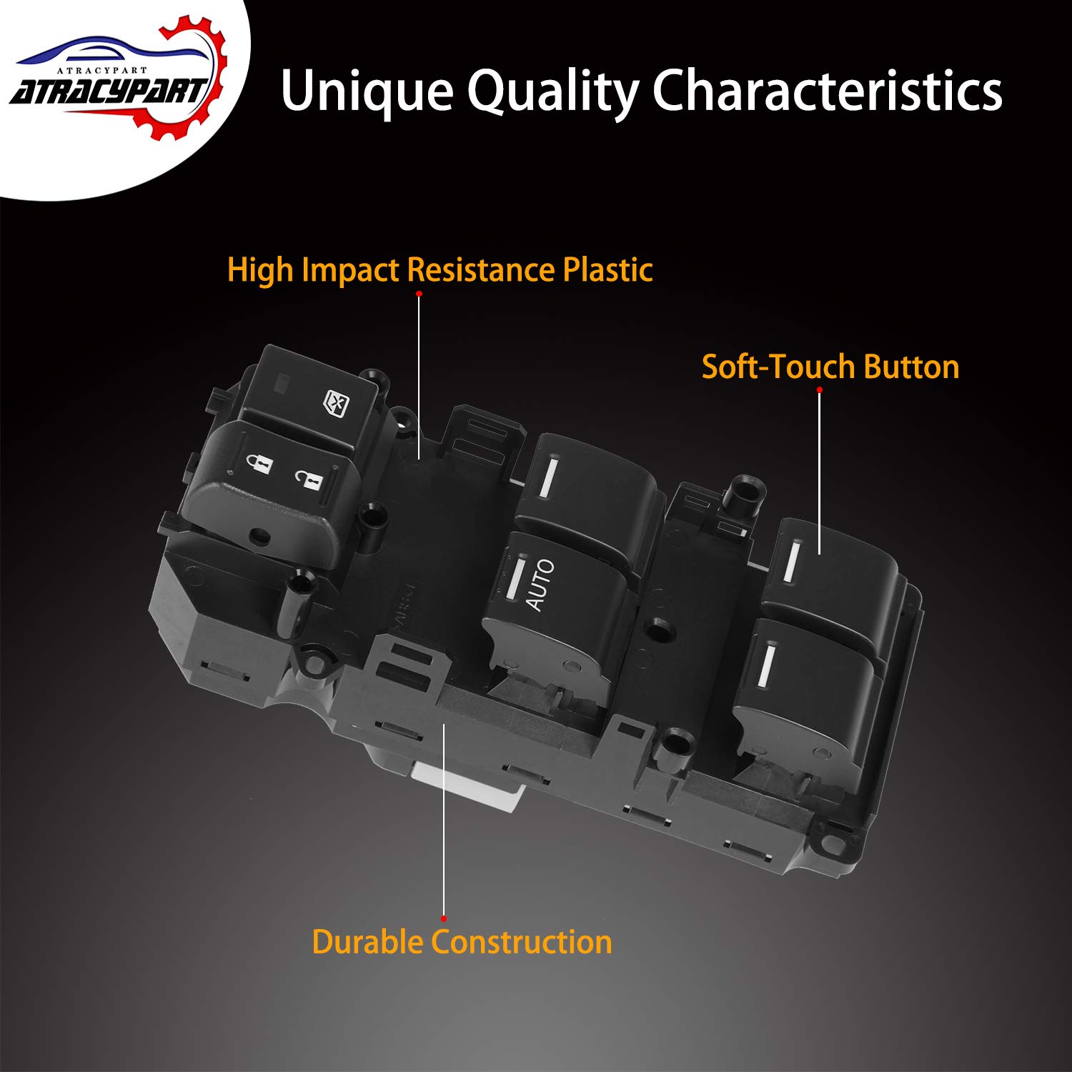 Master Power Window Switch Front Left Driver Side | for 2008-2012 Honda Accord | Replaces# 35750-TB0-H01, 35750-TBD-H13, 35750-TA0-A02