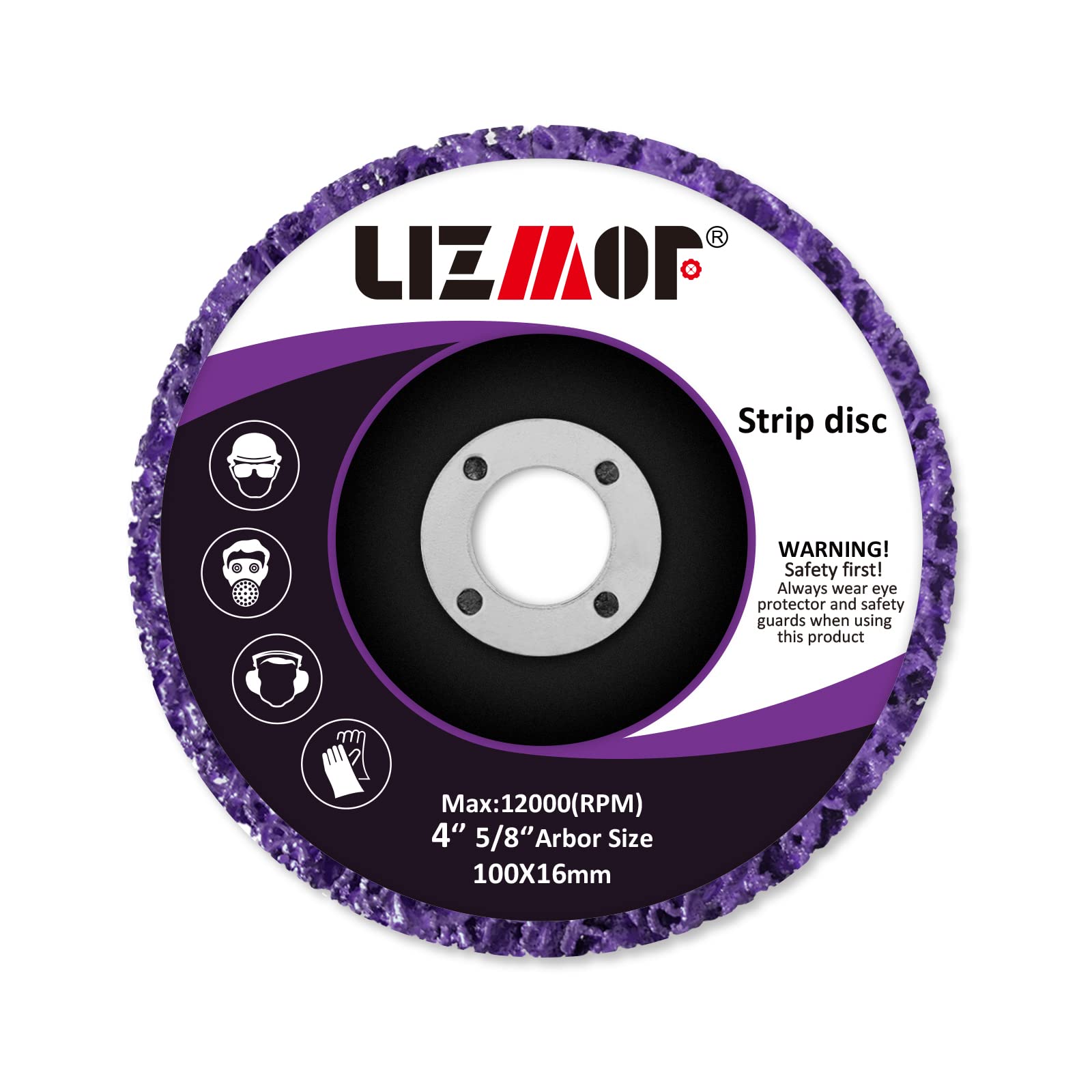 LIZMOF Stripping Wheel, Strip Discs for Angle Grinder, Rust Remover Wheel for Clean and Remove Paint Rust and Oxidation,4'' x 5/8'', 5PACK