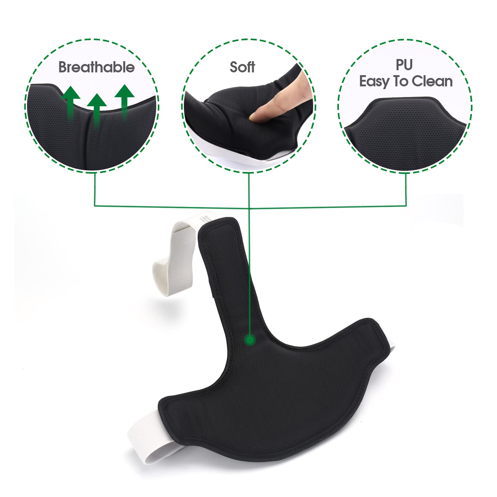 Smatree T-shaped Head Pad Compatible for Quest 2 Elite Strap, Soft Elite Strap Replacement Cushion, Balance Gravity Pressure PU Cushion Compatible for Quest 2 Headset