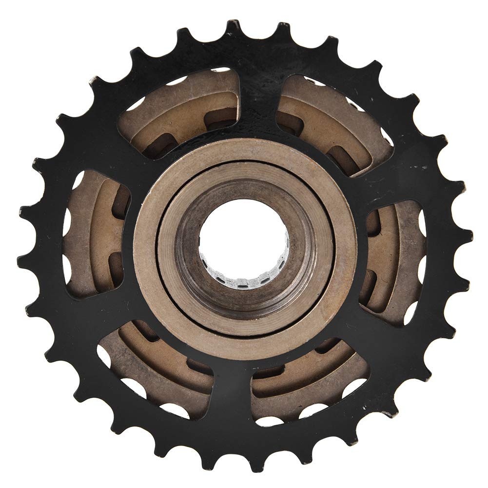 Maxmartt Cassette Flywheel, 7 Speed Bike Cassette, 14T-28T Bike Rear Multistage Flywheel,Bicycle Freewheel Cassette Sprocket 7 Speed Mountain Bike Replacement Accessory