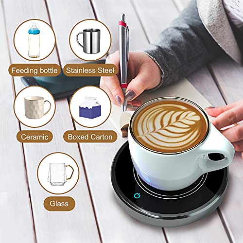 Smart Coffee Mug Warmer for Desk, Coffee Warmer Plate for Cocoa Tea Water Milk with Auto Shut Off After 6 Hours Feature, Cup Warmer for Office Desk Use,Heating Plate Candle Wax Warmer