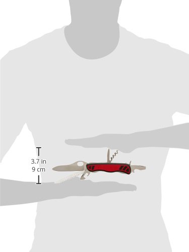 Victorinox Forester M Grip Swiss Army Pocket Knife, Large, Multi Tool, 10 Functions, Wood Saw, Red