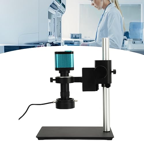 Microscope Camera, 400-700nm Wide Application High Definition Multimedia Interface Digital Industry Camera 100β240VAC Adjustable LED Light for Industrial Use (US Plug)