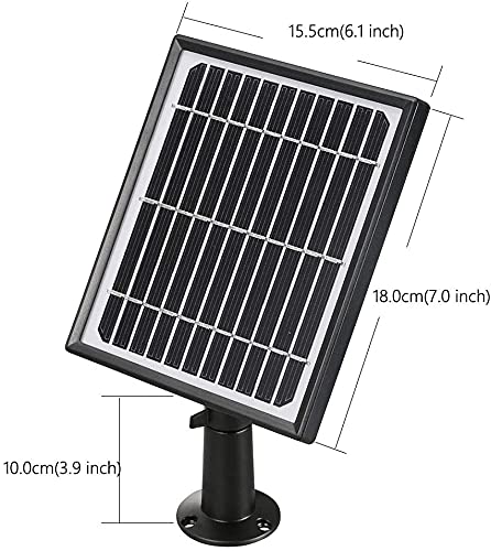 Solar Panel Compatible with DIHOOM Wireless Rechargeable Battery Security Camera, IP65 Waterproof Solar Panel with USB Cable, Non-Stop Power Supply for Wire Free Outdoor Indoor WiFi Camera