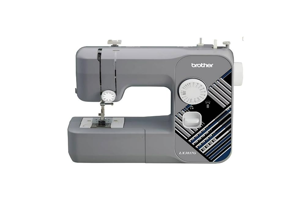 LX3817G 17-Stitch Portable Full-Size Sewing Machine, Grey