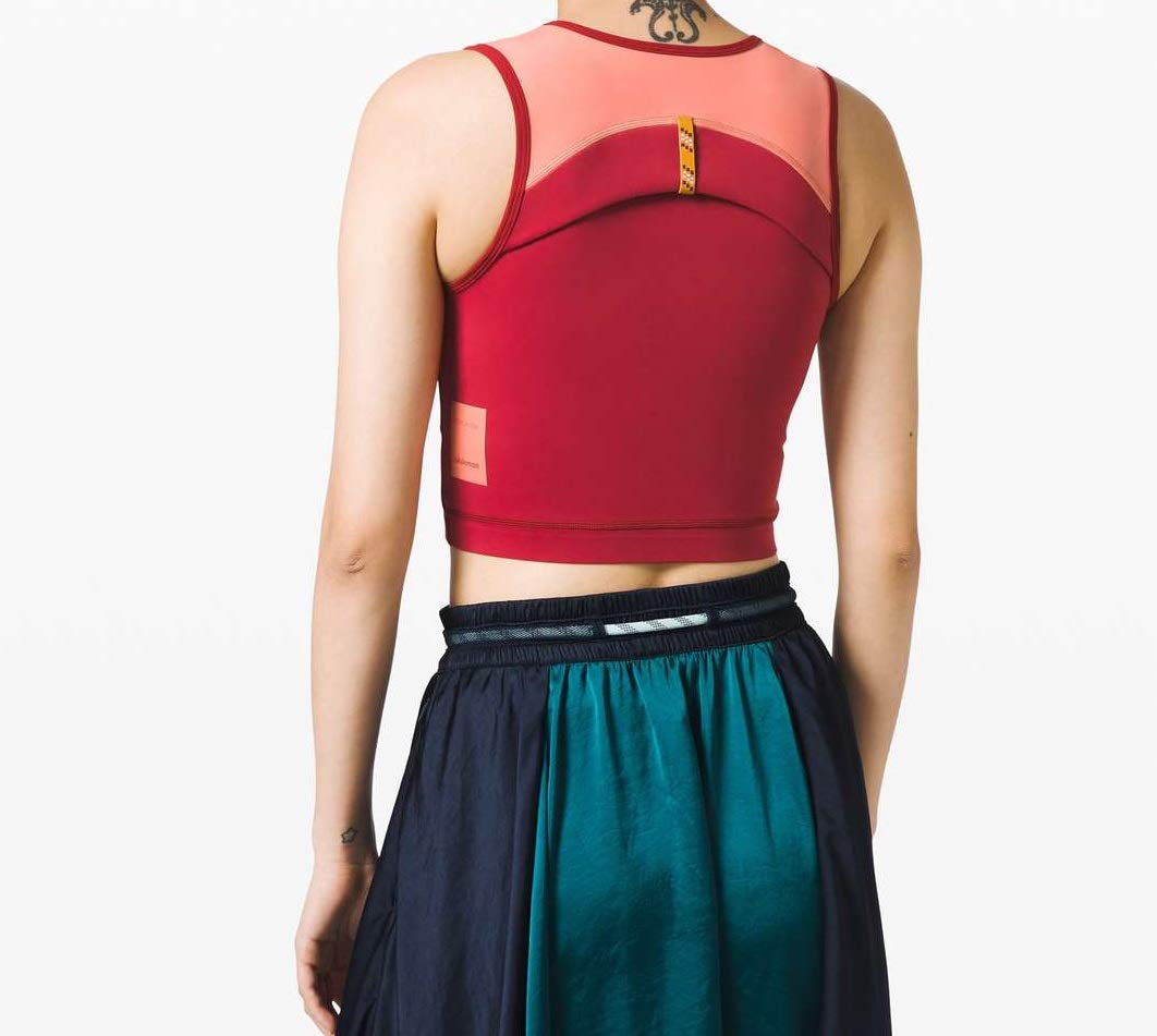 LULULEMON X ROKSANDA Face Forward Crop Top Sz 10 (Caliente/Rustic Coral)