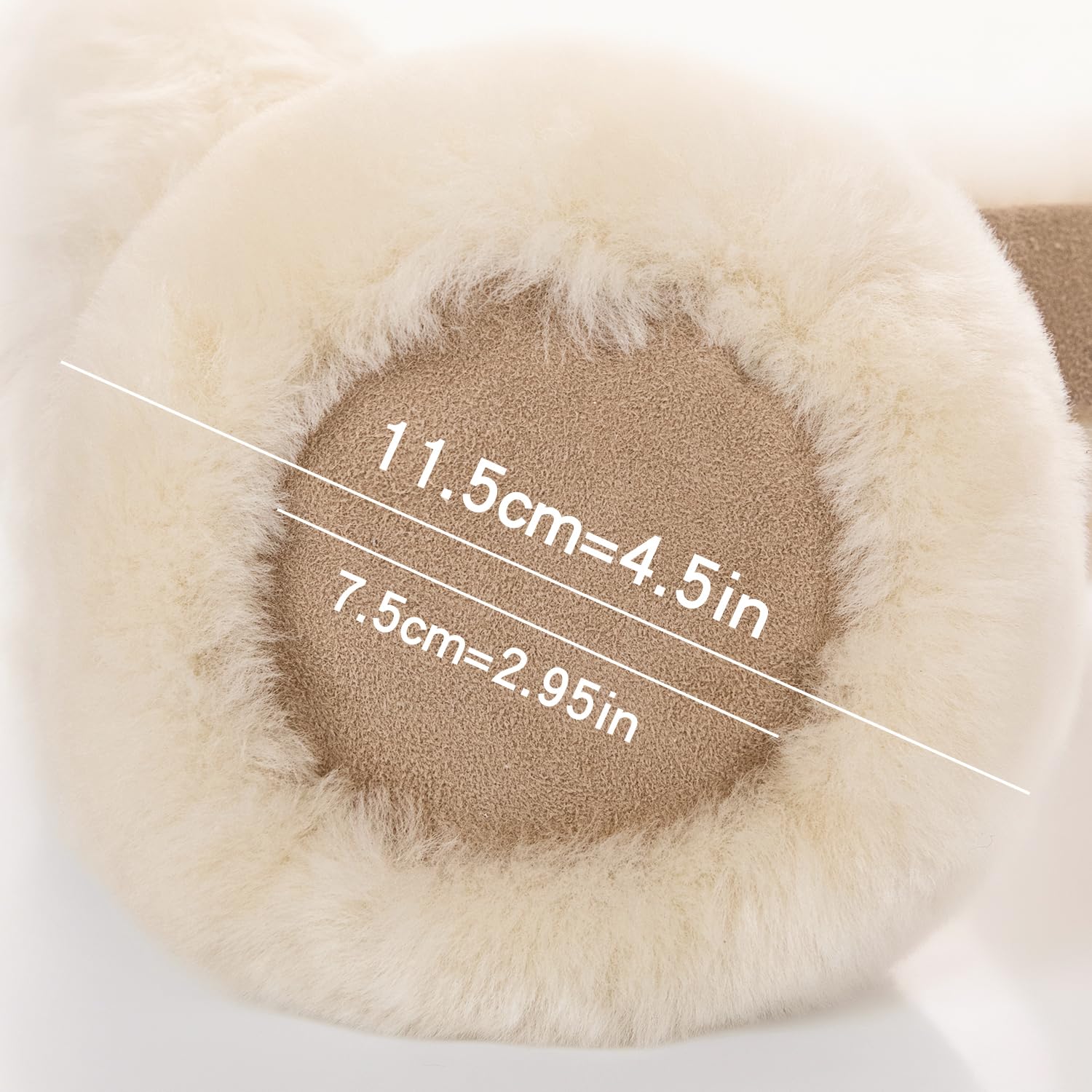 MaxW Winter Wool Ear Muffs for Men and Women Cute Fluffy Earmuffs Soft Cozy Outdoor Ear Warmer Light Maroon
