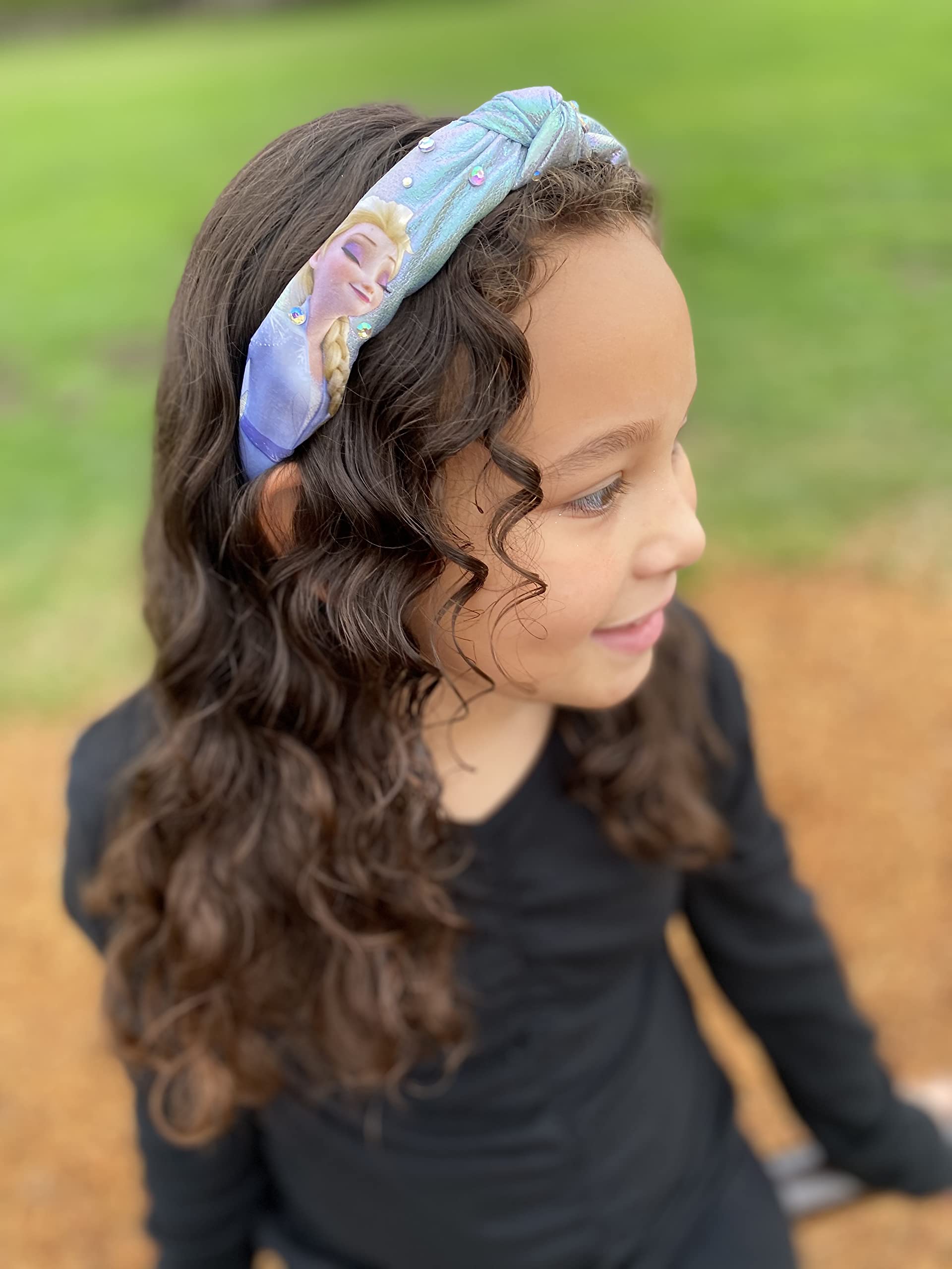 LUV HER Disney Frozen 2 Elsa Knot Headband with Diamond - Headbands For Girls - Hair Accessories For Her
