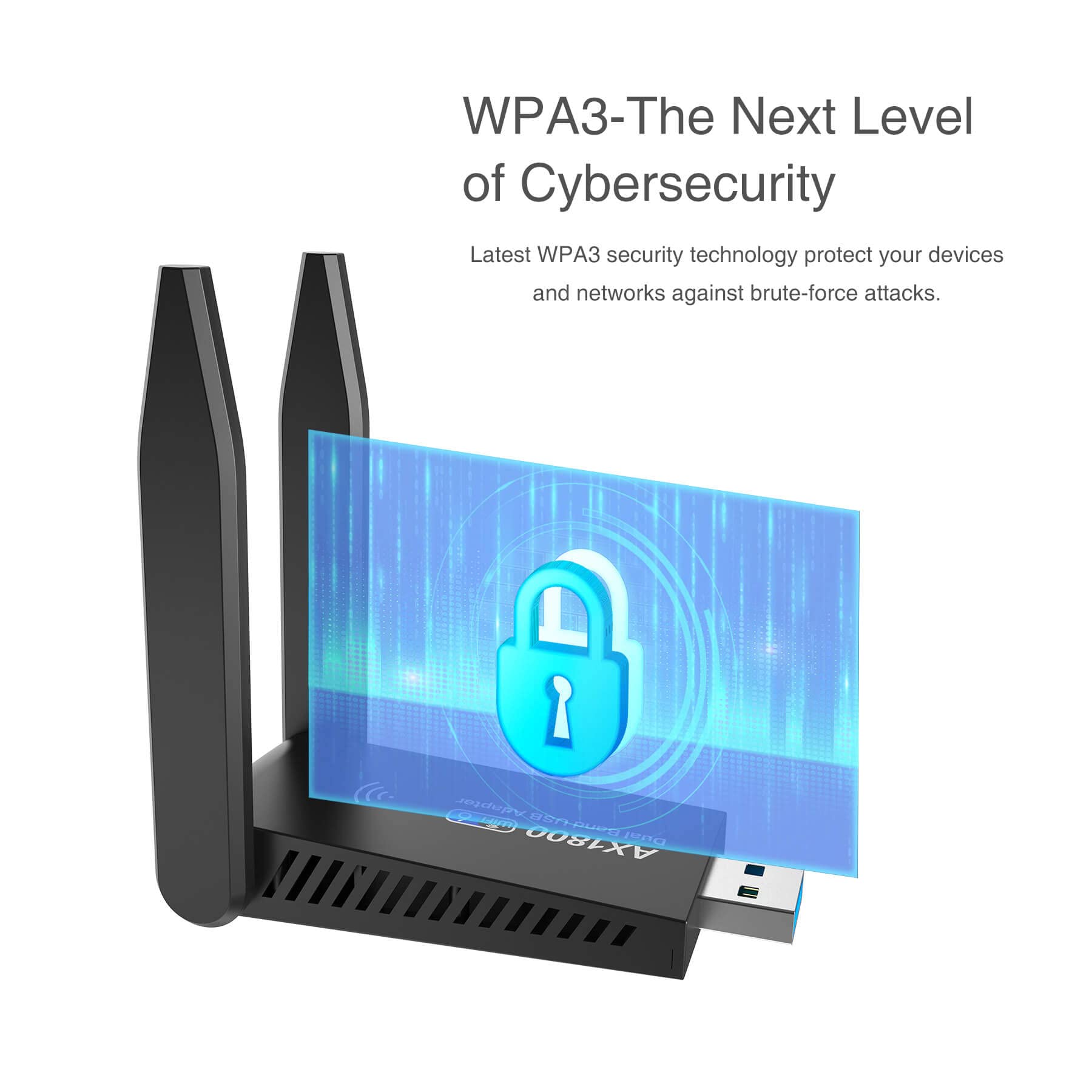 Wireless USB WiFi 6 Adapter for Desktop - Nineplus 802.11ax 1800Mbps PC WiFi Adapter for Desktop PC Laptop Windows7/10/11,5Ghz 2.4Ghz Wireless Network Adapter for PC WiFi USB Adapter for PC