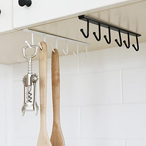 ZALORD Storage Shelves Art Clapboard Hanger Wardrobe Multifunctional Hook Kitchen Cabinet 6 Hook Hook Finishing Rack Without Nails Storage Shelves for Kitchen