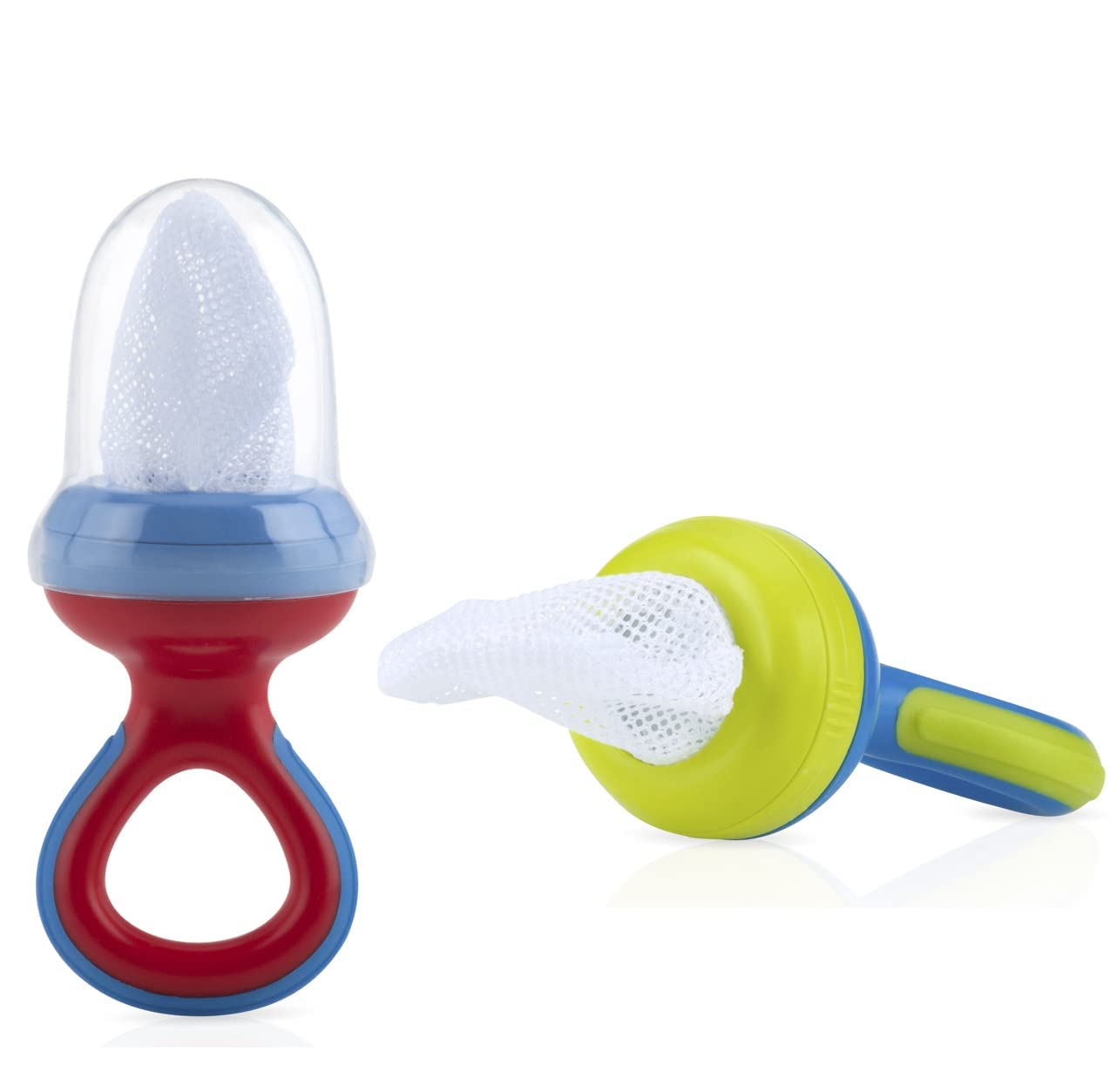 Nuby Nibbler Mesh First Soft Foods Feeder, 2pk (Blue/Red)