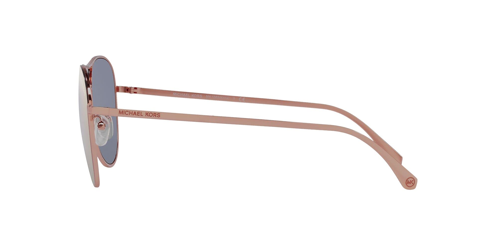 Michael Kors Woman Sunglasses Rose Gold Frame, New Rose Gold Mirror Lenses, 59MM