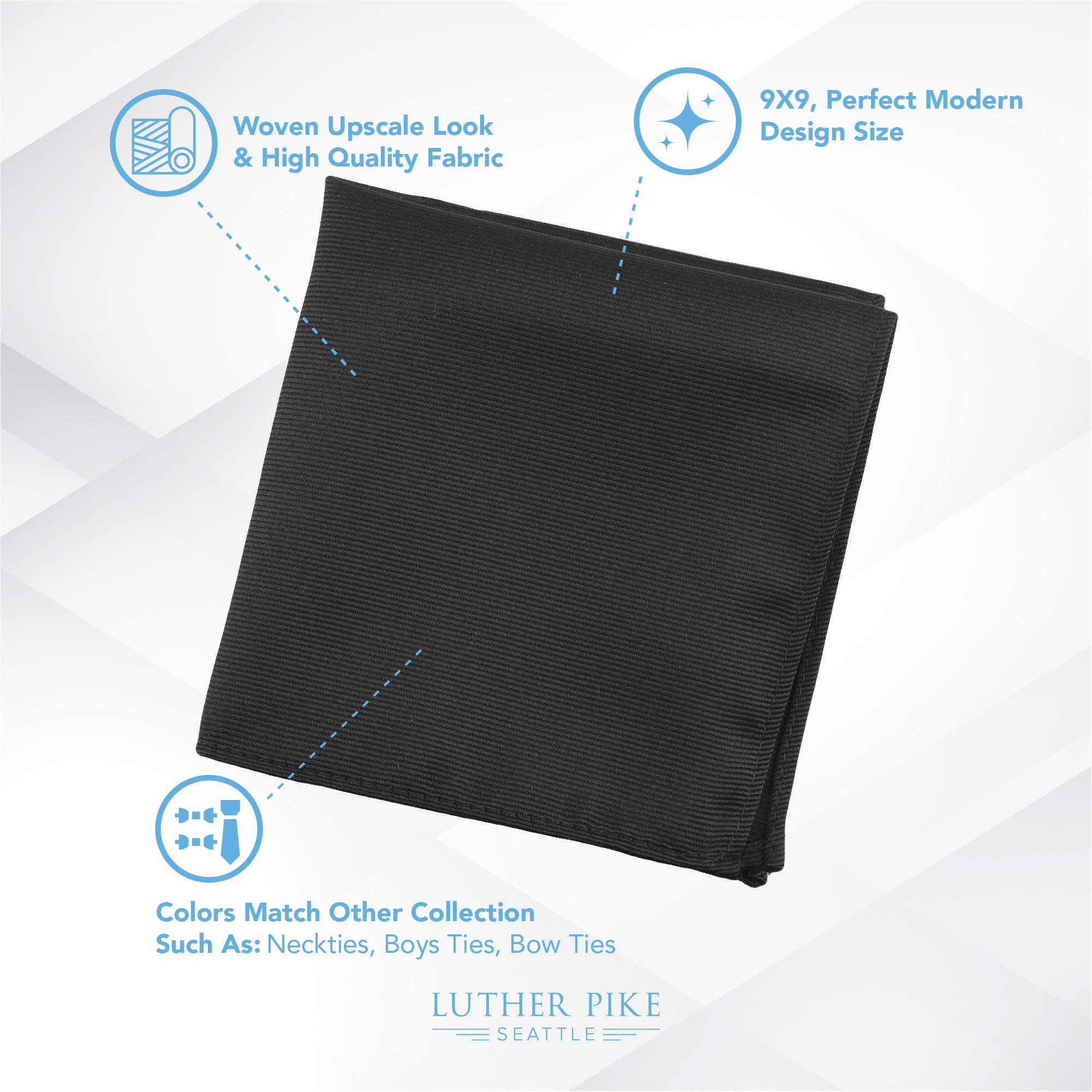 LUTHER PIKE SEATTLE Pocket Squares For Men & Boys - Hankerchieves - Emerald Green